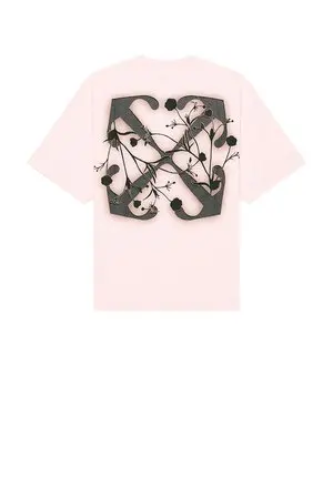 Off-White Flower Arrow Skate T-Shirt In Pink In Chalk Pink - 30